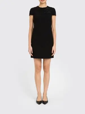 TWINSET Viscose Sheath Dress With Embroidery - Black