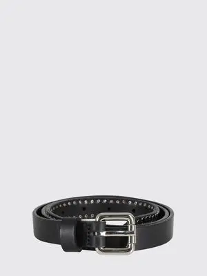 TELA Leather Belt With Studs - Black