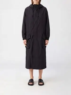 Y’s Long Nylon Parka With Drawstring Hood
