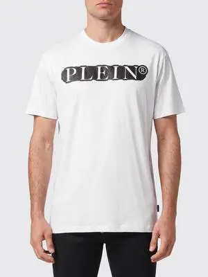 Philipp Plein Cotton Crew Neck T-shirt With Contrasting Logo Lettering Print - White