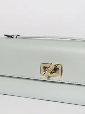 Furla Clara Leather Clutch - Blue
