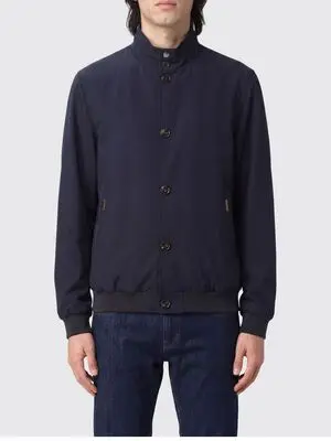 MOORER Bernie-pum Polyester Bomber Jacket - Blue