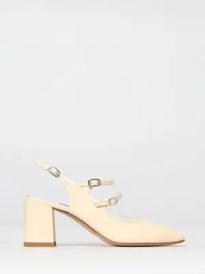 CAREL Mary Jane Block Heel Shoes - Beige