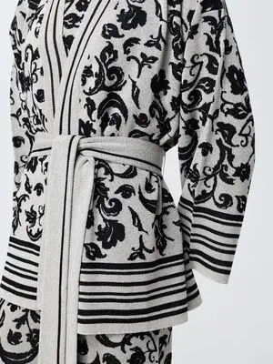 Liu Jo Viscose Cardigan With Baroque Pattern By