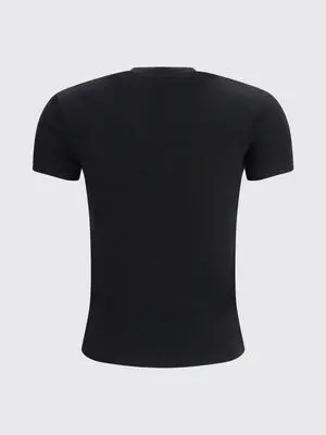 Off-White Cotton T-shirts With Logo - Black