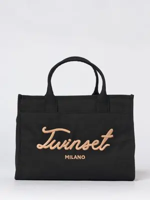 TWINSET Signature Canvas Bag - Black