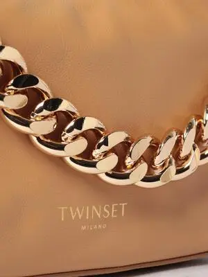 TWINSET Liliana Faux Leather Bag - Milk