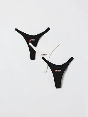 DIESEL® Set Of 3 Logo Stretch Cotton Thongs - Red