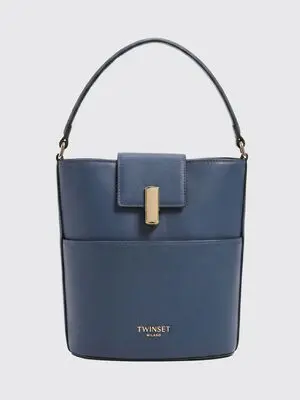 TWINSET Synthetic Leather Bucket Bag - Navy