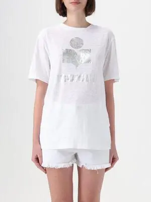 Isabel Marant Étoile Cotton T-shirt With Logo Detail - White