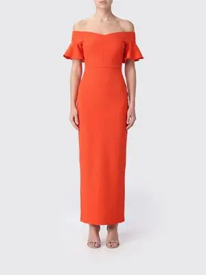 Solace London Off-the-shoulder Maxi Dress With Flared Sleeves - Red
