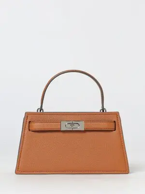 Tory Burch Lee Radziwill Small Flared Grained Leather Handbag - Brown