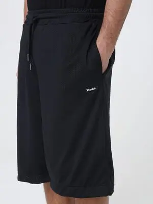 DISCLAIMER Perforated Acetate Bermuda Shorts - Black