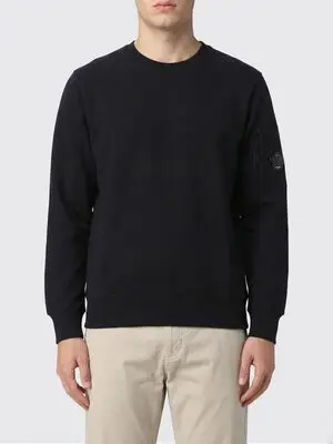 C.P. COMPANY Crewneck Sweatshirt With Lens Detail - Black