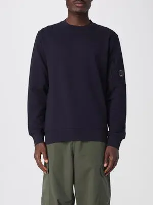 C.P. COMPANY Crewneck Sweatshirt With Lens Detail - Blue