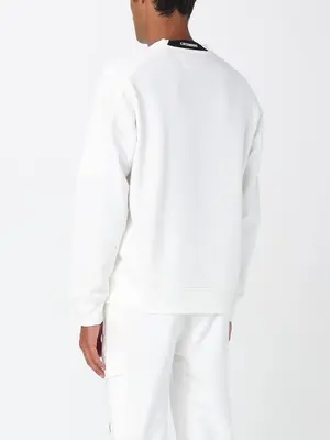 C.P. COMPANY Crewneck Sweatshirt With Lens Detail - White