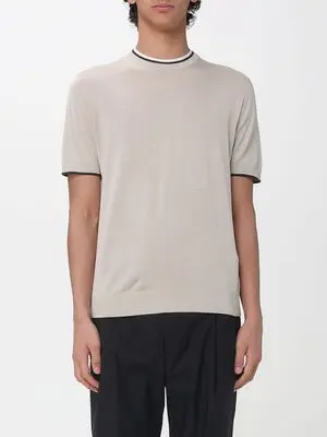 PAOLO PECORA Cotton And Silk Knit Sweater Beige