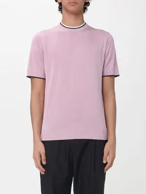PAOLO PECORA Cotton And Silk Knit Sweater Pink