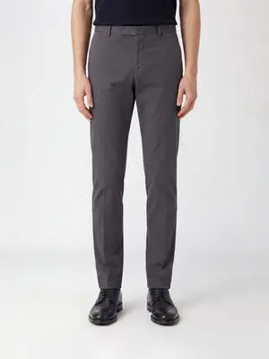 SANTANIELLO Gabardine Chino Trousers Grey