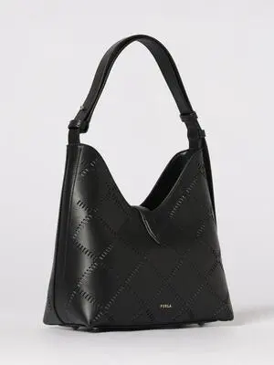 Furla Goccia Perforated Leather Bag - Black