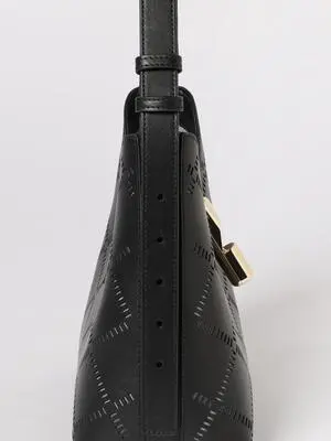 Furla Goccia Perforated Leather Bag - Black