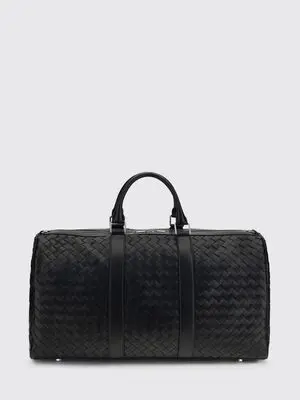 Bottega Veneta Woven Leather Travel Bag - Black