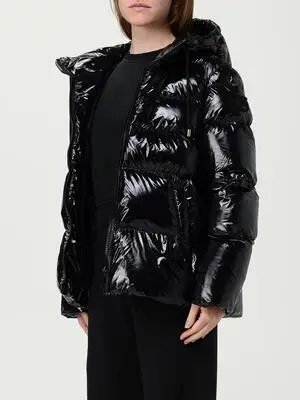 Pinko Glossy Hooded Puffer Jacket - Black