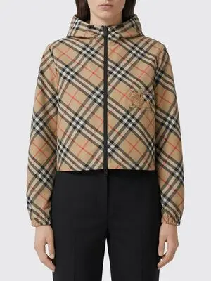 Burberry Check Polyester Jacket - Sand