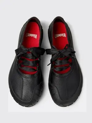 Camper Peu Path+ Leather Ballet Flats With Ribbon Fastening