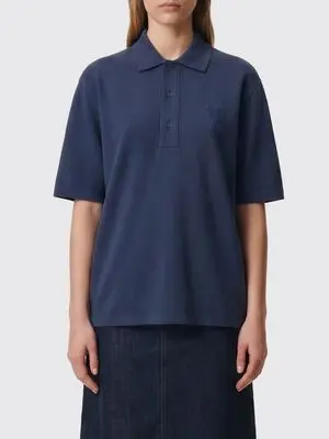 AMI Paris Cotton Polo Shirt - Blue