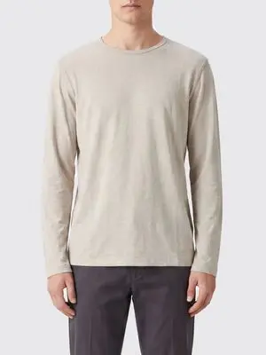 Closed Long-sleeved T-shirt In A Linen Blend With Crew Neck - Grey