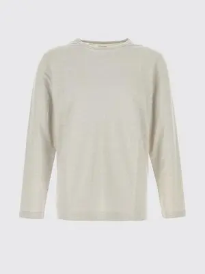 Closed Long-sleeved T-shirt In A Linen Blend With Crew Neck - Grey