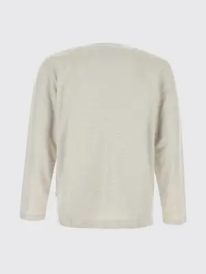 Closed Long-sleeved T-shirt In A Linen Blend With Crew Neck - Grey