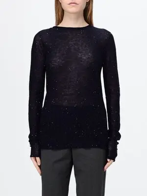 Pinko Long Sleeve Embellished Jumper - Blue