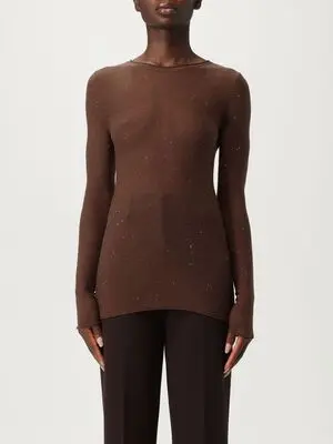 Pinko Embellished Long Sleeve Jumper - Brown