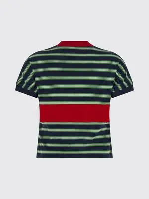 Versace Slim Fit Striped Cotton T-shirt - Green
