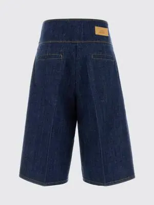 AMI Paris High-waisted Knee-length Cotton Denim Shorts - Indigo