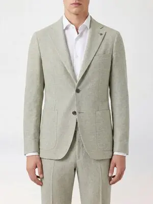 Tagliatore Single-breasted Blazer In Cotton Blend With Peak Lapels - Green