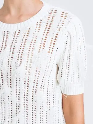 TWINSET Knit Top With Feathers