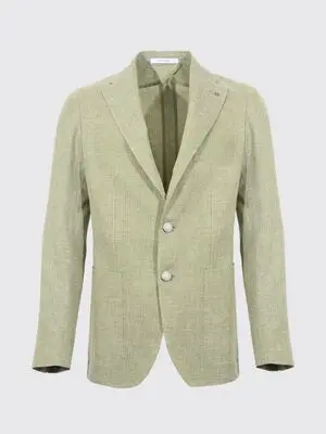 Tagliatore Single-breasted Blazer In Linen And Cotton With Peak Lapels