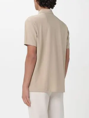 Peuterey Cotton And Silk Blend Polo Shirt - Beige