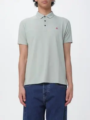 Peuterey Cotton And Silk Blend Polo Shirt - Bottle Green