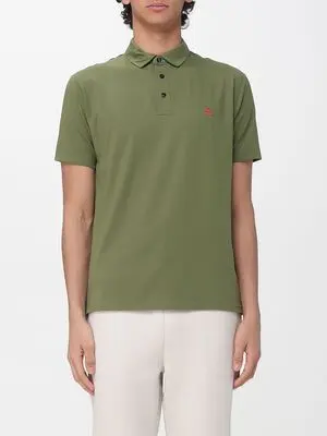 Peuterey Cotton And Silk Blend Polo Shirt - Green