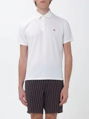 Peuterey Cotton And Silk Blend Polo Shirt White