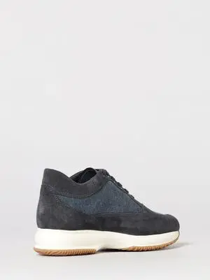 Hogan Interactive Suede And Denim Sneakers