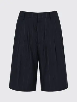 Tagliatore High-waisted Pinstriped Knee-length Tailored Shorts