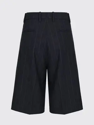 Tagliatore High-waisted Pinstriped Knee-length Tailored Shorts