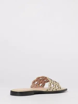 COCCINELLE Perforated Leather Slip-on Mules