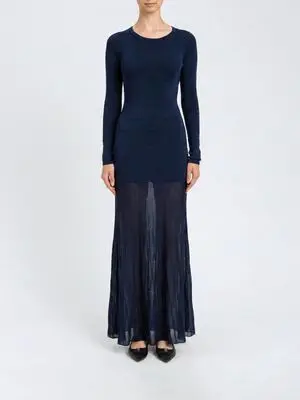 TWINSET Long Viscose Dress - Blue