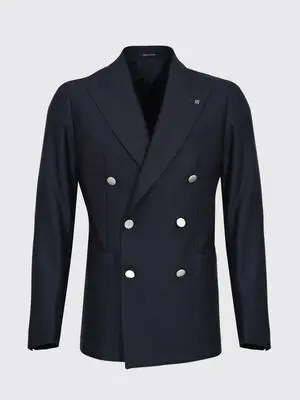 Tagliatore Double-breasted Blazer In Pure Virgin Wool With Peak Lapels